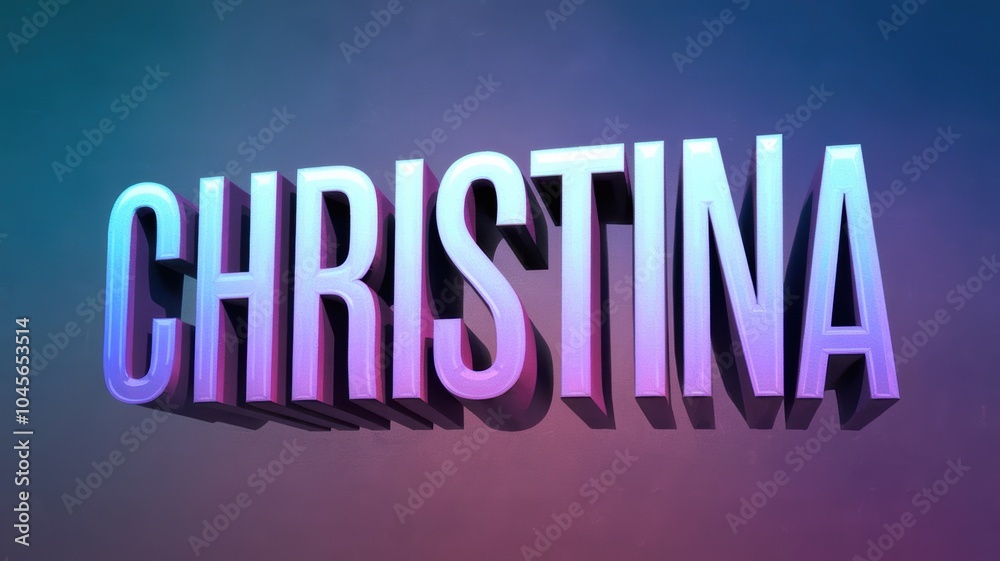 3D Text Design: A vibrant and colorful display featuring the name ...