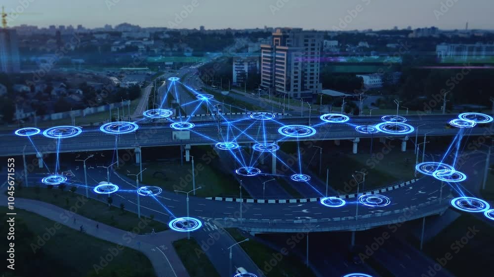 Artificial intelligence-driven vehicles driving on the city's multi ...