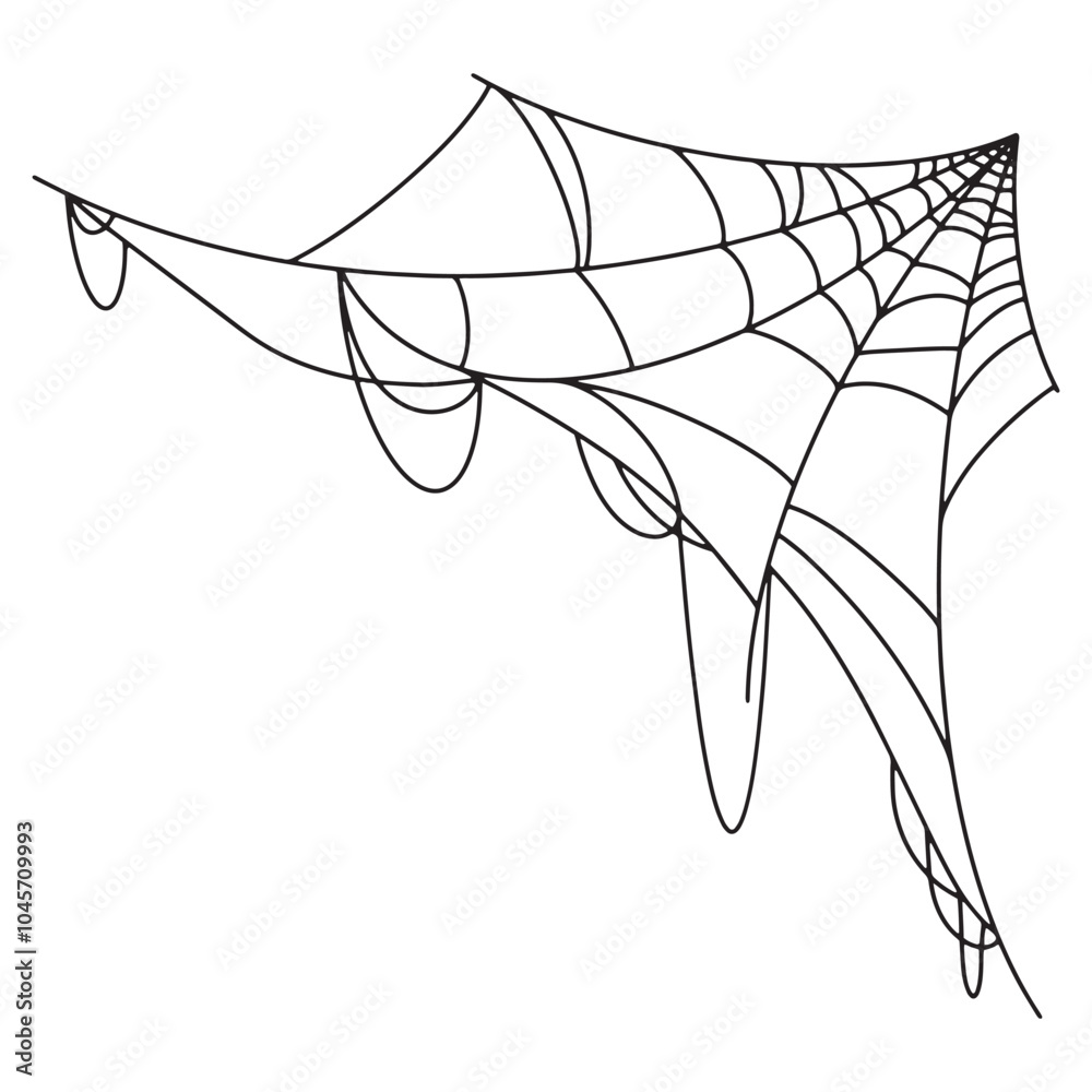 spider web for Halloween. Halloween cobweb, frames and borders, scary ...
