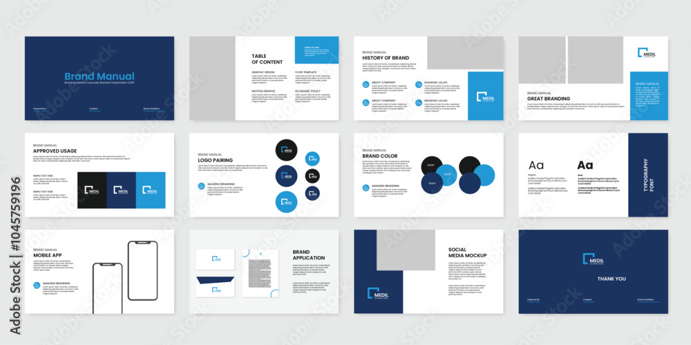brand guidelines presentation template. manual brand presentation ...