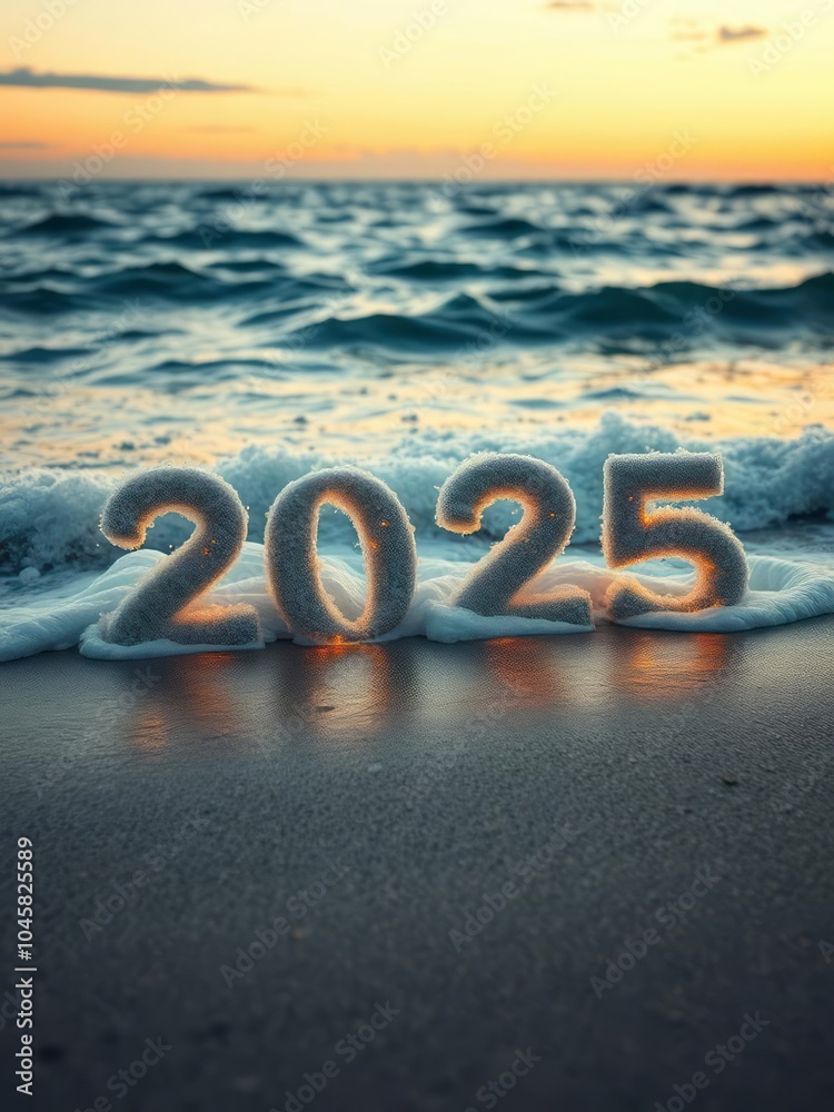 Foto de Businessman pointing to digital 2025 on virtual screen ...