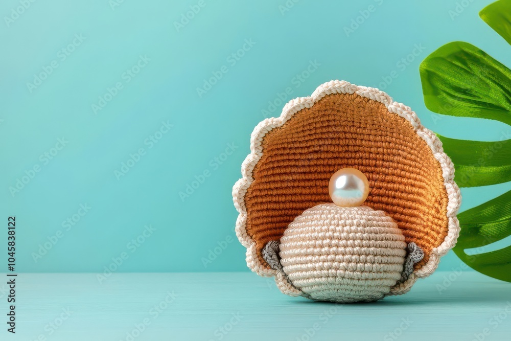 Amigurumi clam with pearl, a cute crocheted clam that opens to reveal a ...