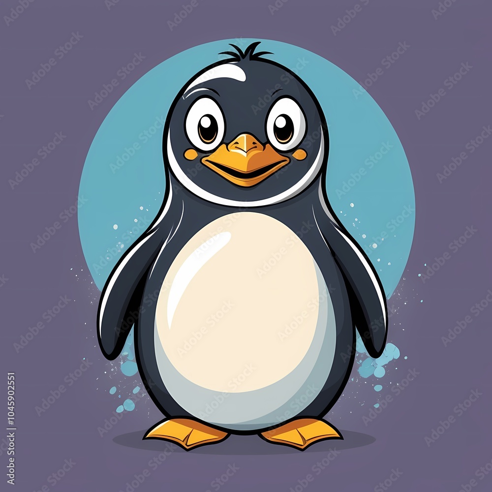 sad penguin, vector illustration, cartoon penguin, cute animal vector ...