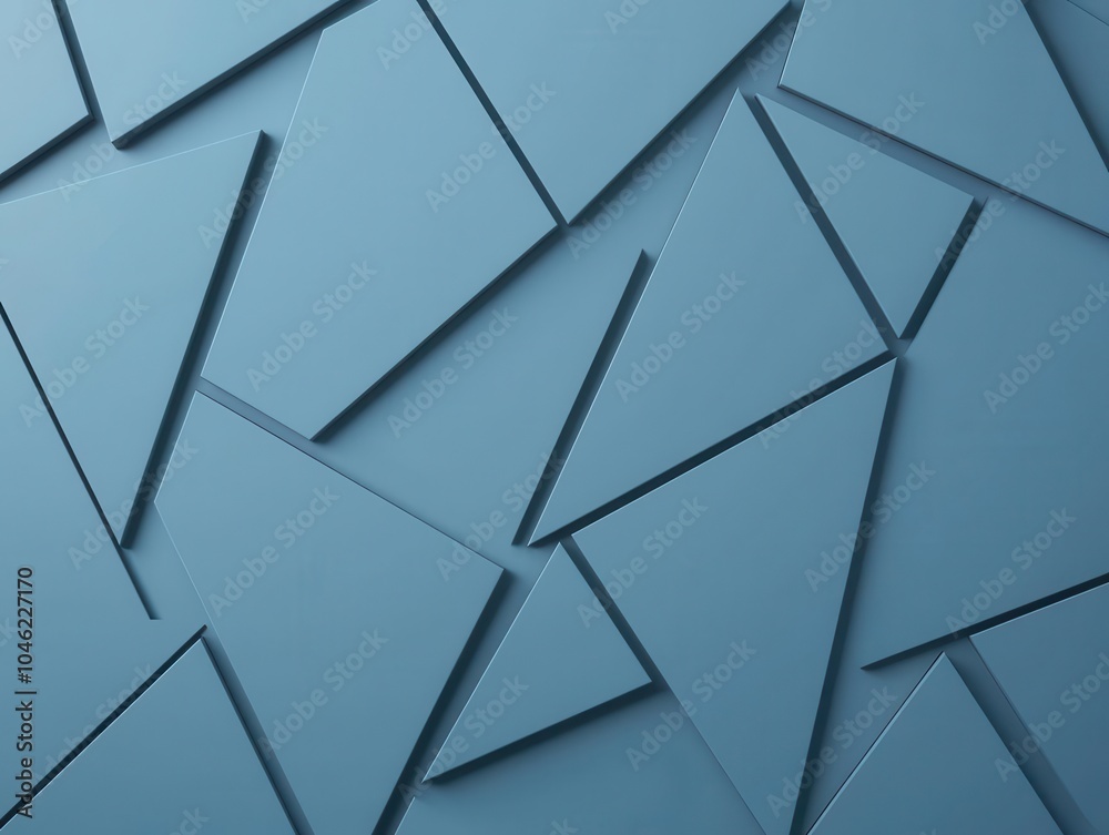 Metallic geometric shapes with sharp edges and a hightech feel, basic ...