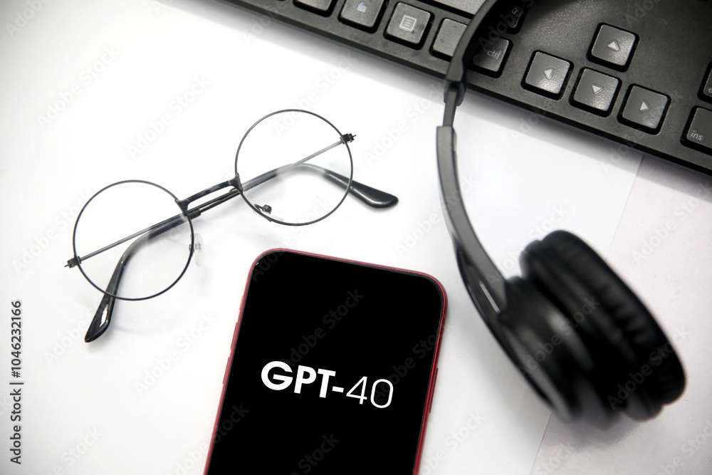 KANGAR, PERLIS, MALAYSIA 25 OCTOBER 2025 : Close-up of GPT-4o displayed on Smartphone screen ...