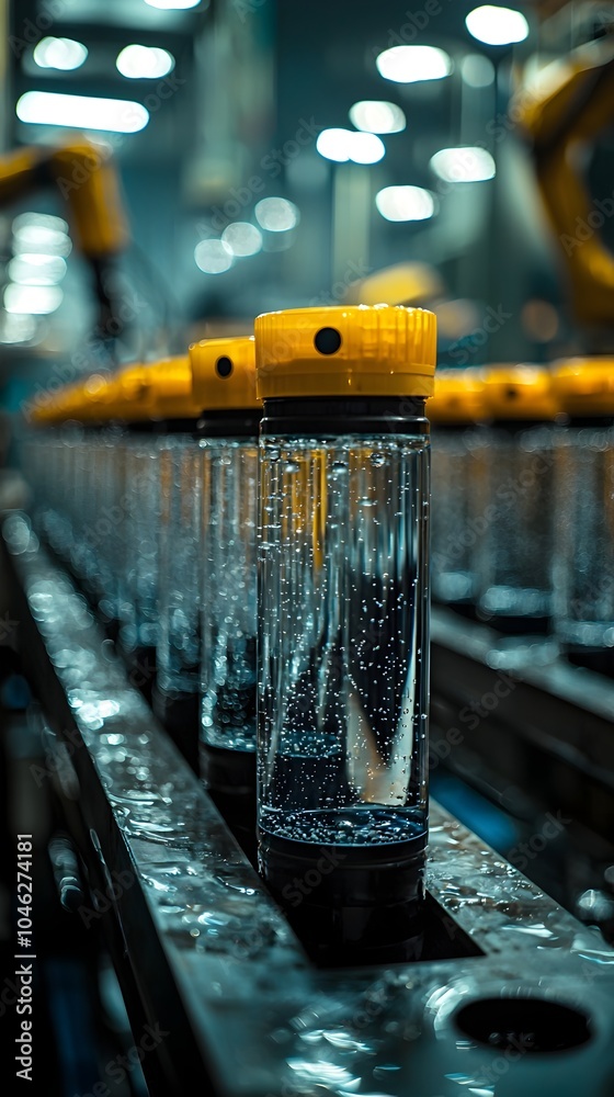 Automated water filter assembly line in a modern smart manufacturing ...