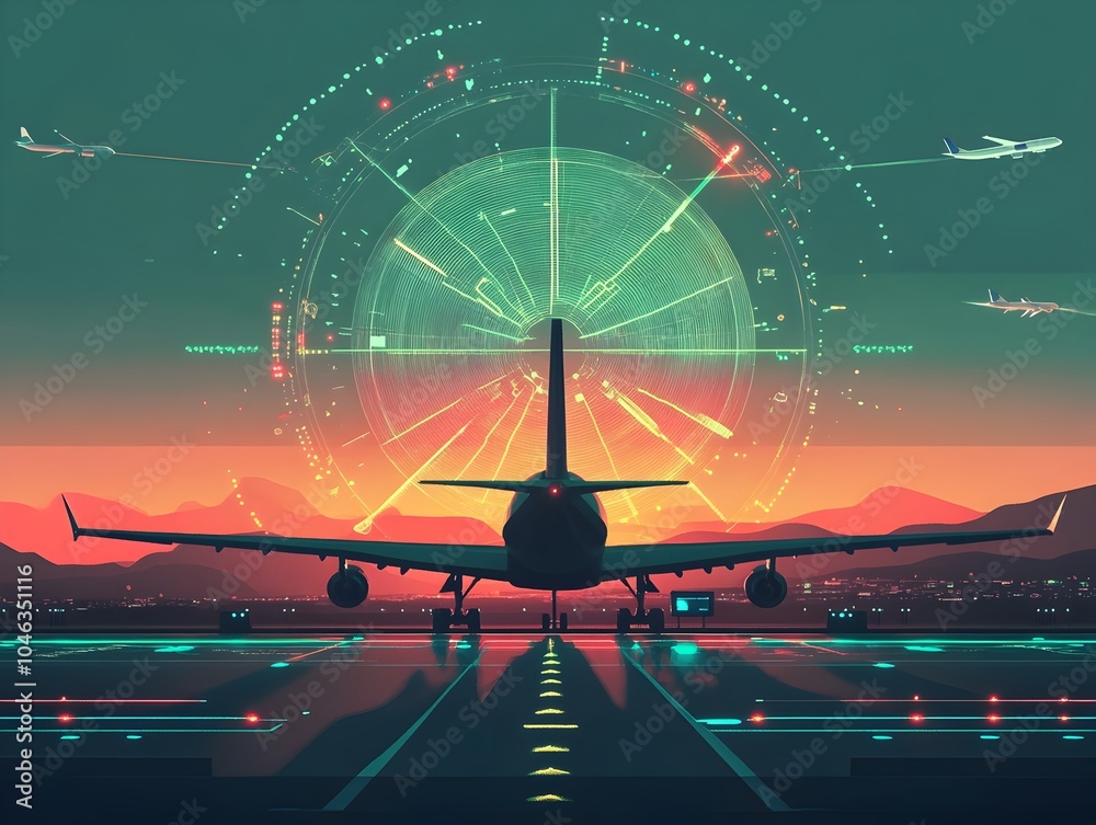 Futuristic AI Powered Air Traffic Control System Optimizes Flight Paths ...