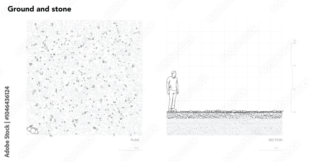 Architectural Drawings, Minimal style cad tree line drawing, Side view ...