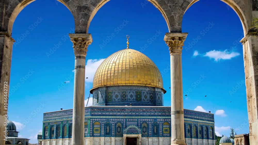 The Dome of the Rock, an Islamic shrine on the Temple Mount in ...