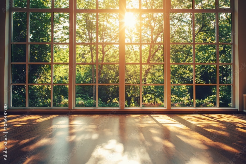 bright modern living space with large windows allowing natural light ...