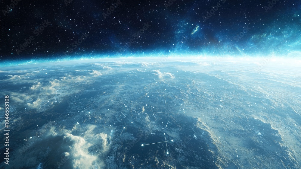 A scientific visualization of the atmospheric layers, complete with ...