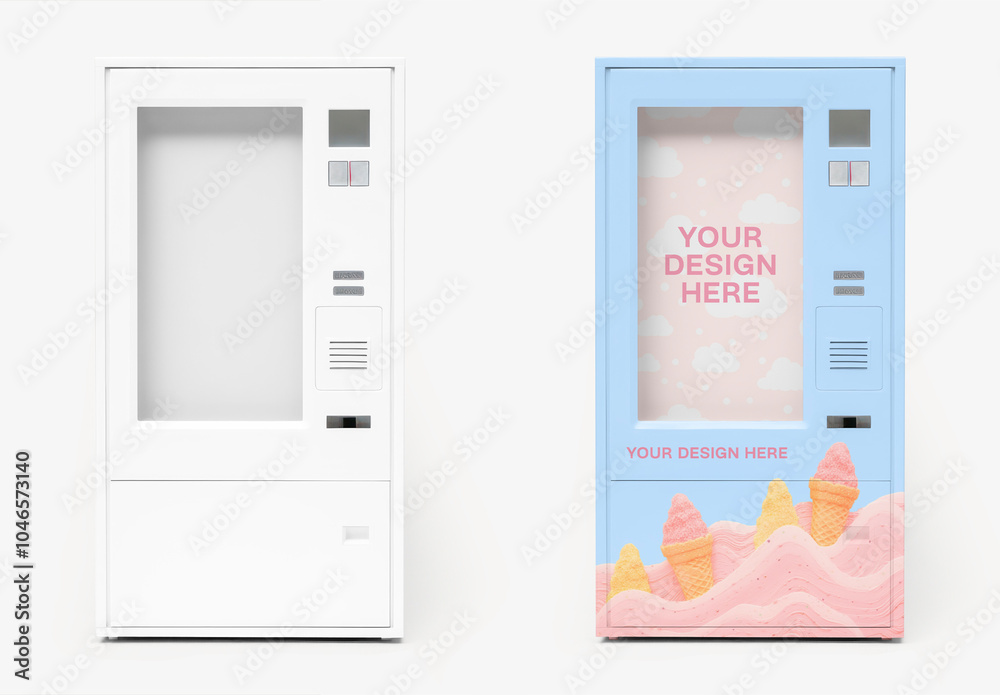 Vending Machine Mockup With Generative AI Stock Template | Adobe Stock