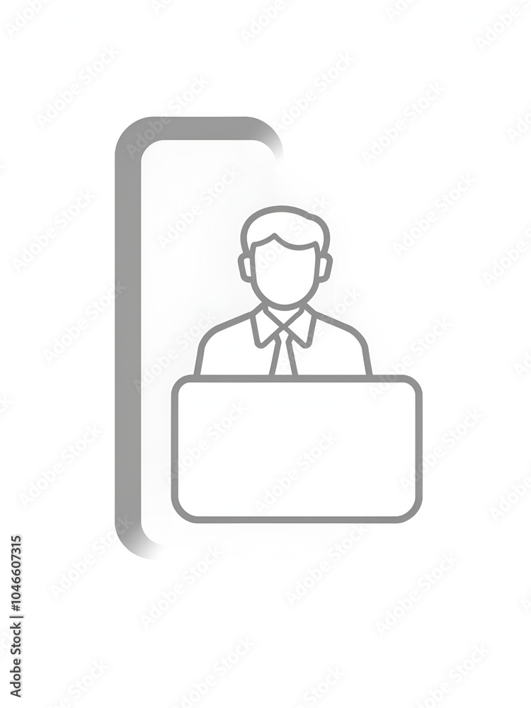 Employee directory icon. File personal user isolated icon. Folder icon ...