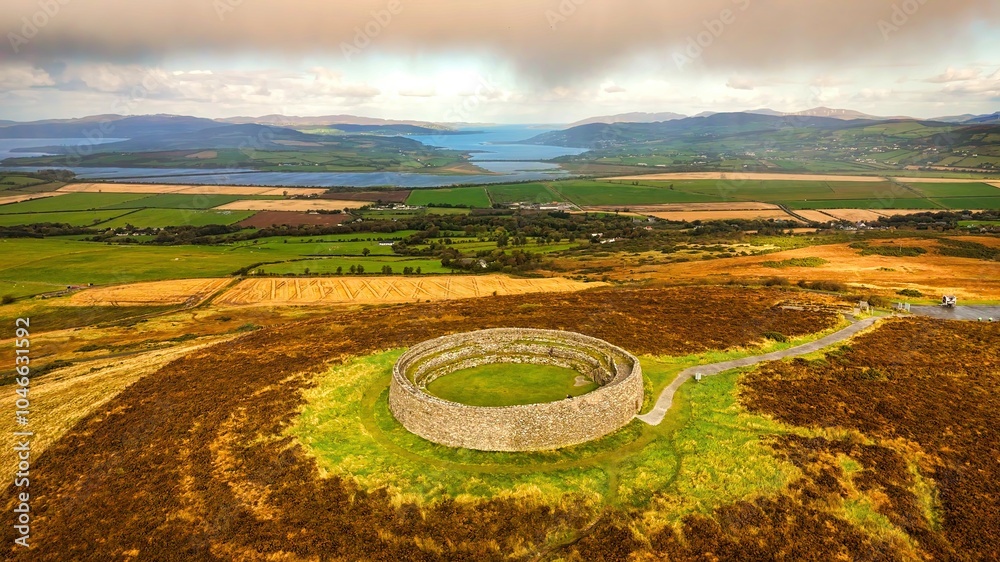 Ruins of Grianan of Aileach in Ireland - an Ancient Stone Structure ...