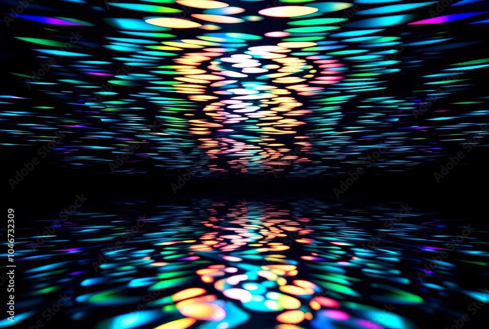 Diffraction grating Light splitting patterns resembling iridesce Stock ...