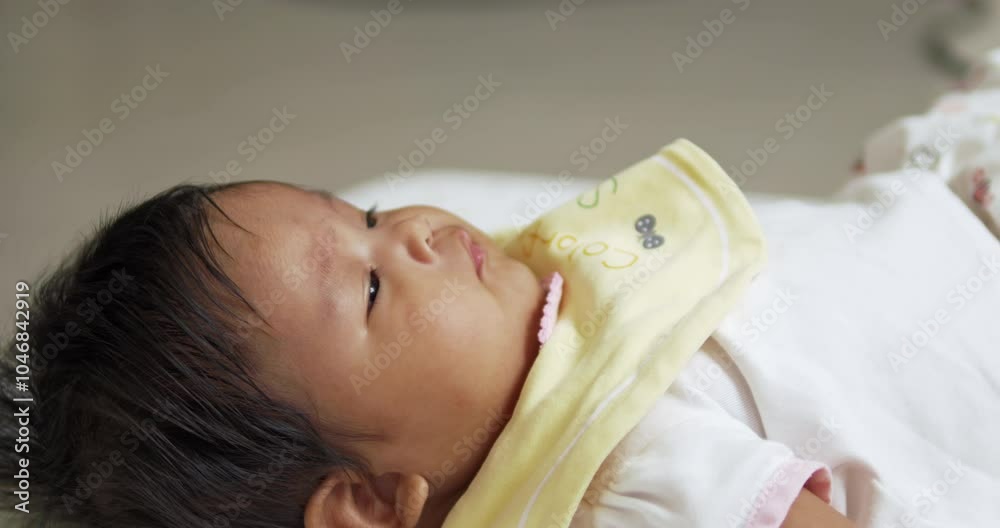 Playful Baby Girl Seeking Attention by Exploring Sounds, Conveying ...