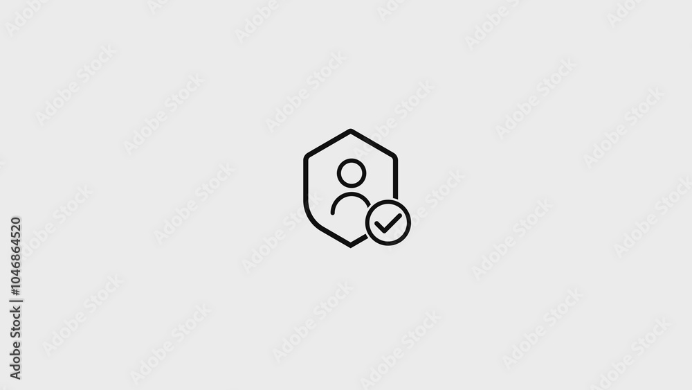 Approved candidate line icon. linear style sign for mobile concept and ...