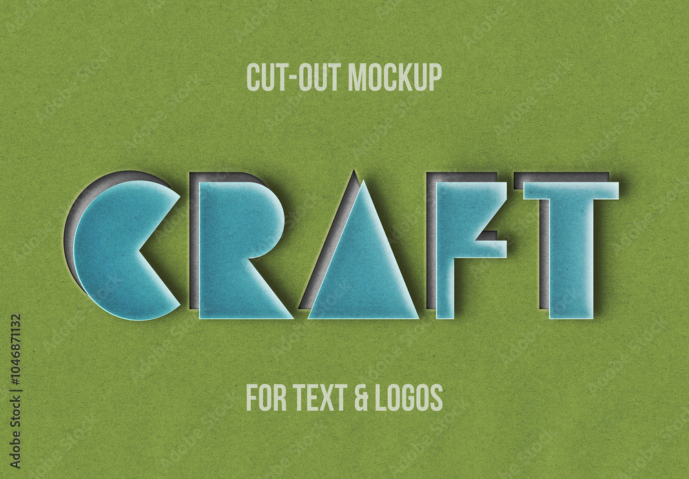 Carton Cutout Text Effect Mockup Stock Template | Adobe Stock