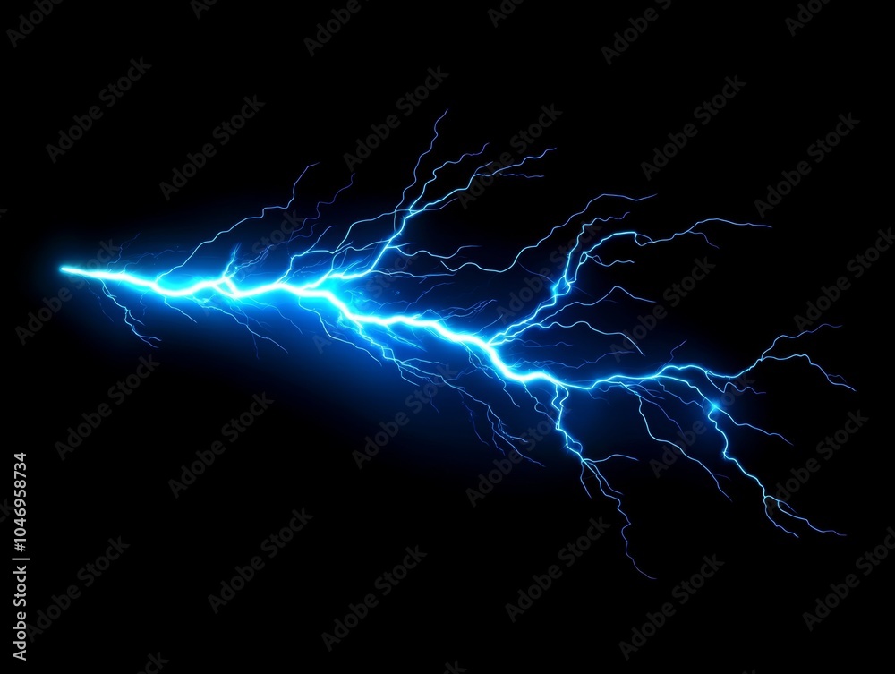 An electrical discharge represented as a cartoon modern illustration of ...