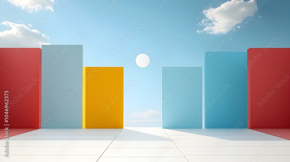 Striking Gradient Poster Design with Colorful Geometric Prism Shapes ...