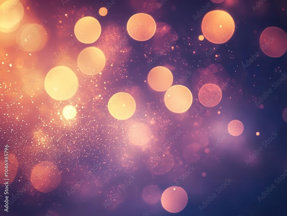 bokeh background shimmering with light and glitter, featuring subtle ...