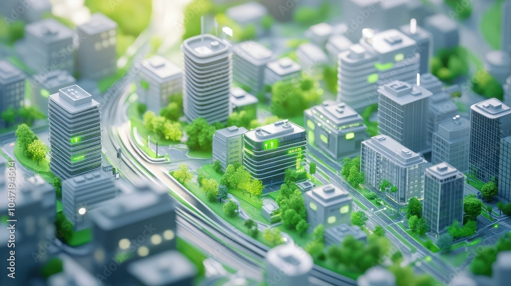 A smart city dashboard displaying energy use, public transport routes ...