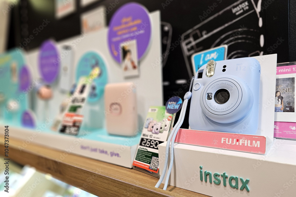 Bangkok, Thailand October 18, 2024 Instax display. It is a instant ...