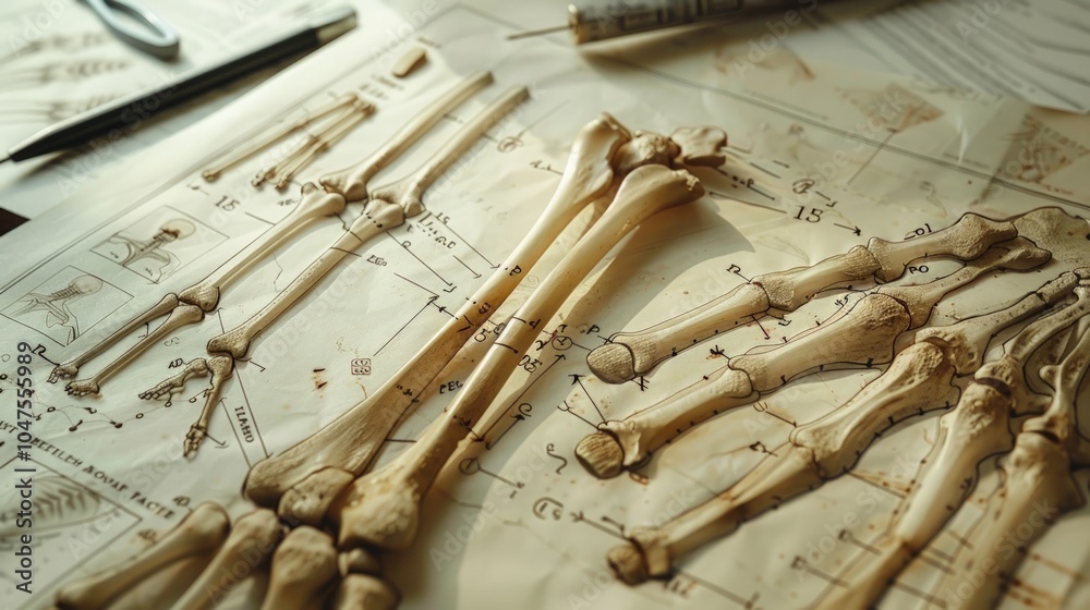 Humerus Fracture Healing Diagram, detailed illustration of humeral ...