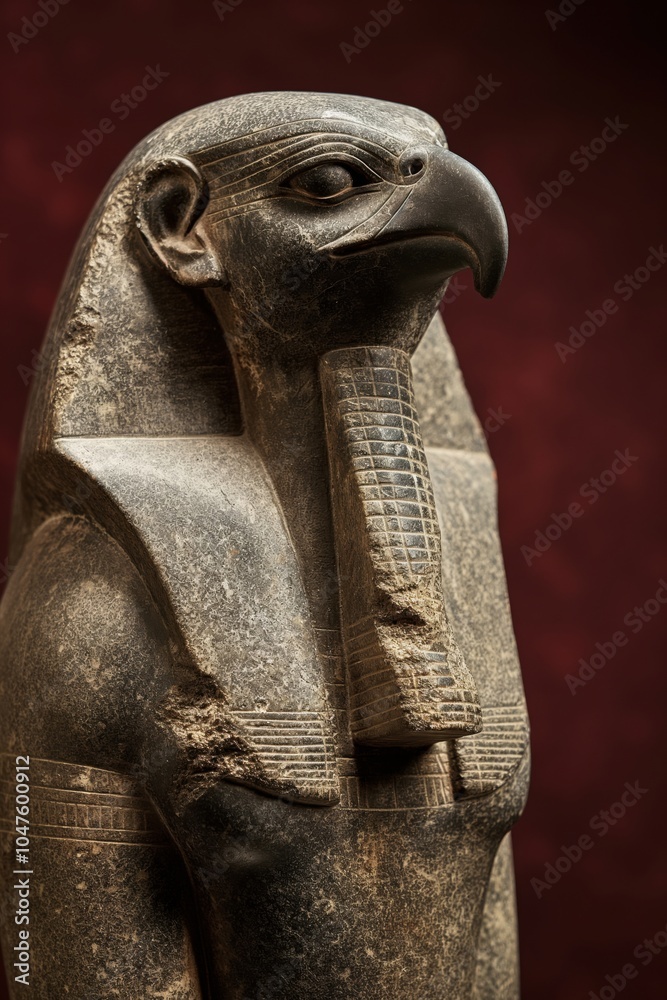 Ancient Egyptian statue of Horus, the god of the sky and kingship ...