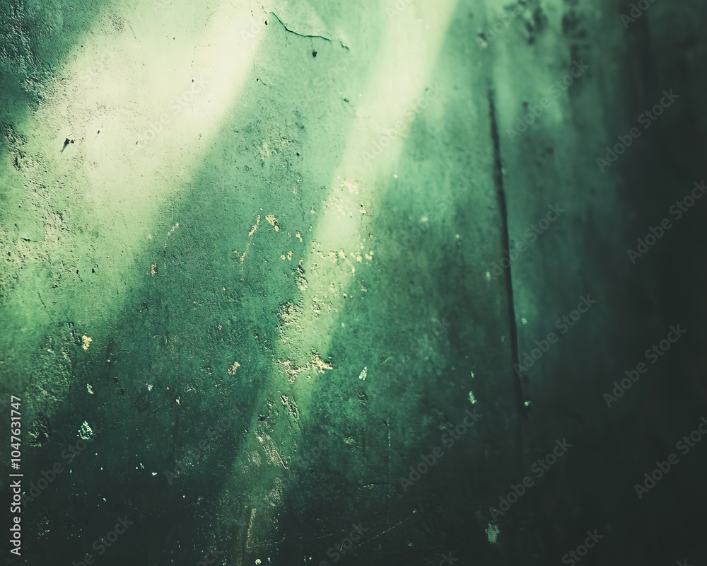 Light, green, grainy analog 35mm film backdrop, background, texture ...