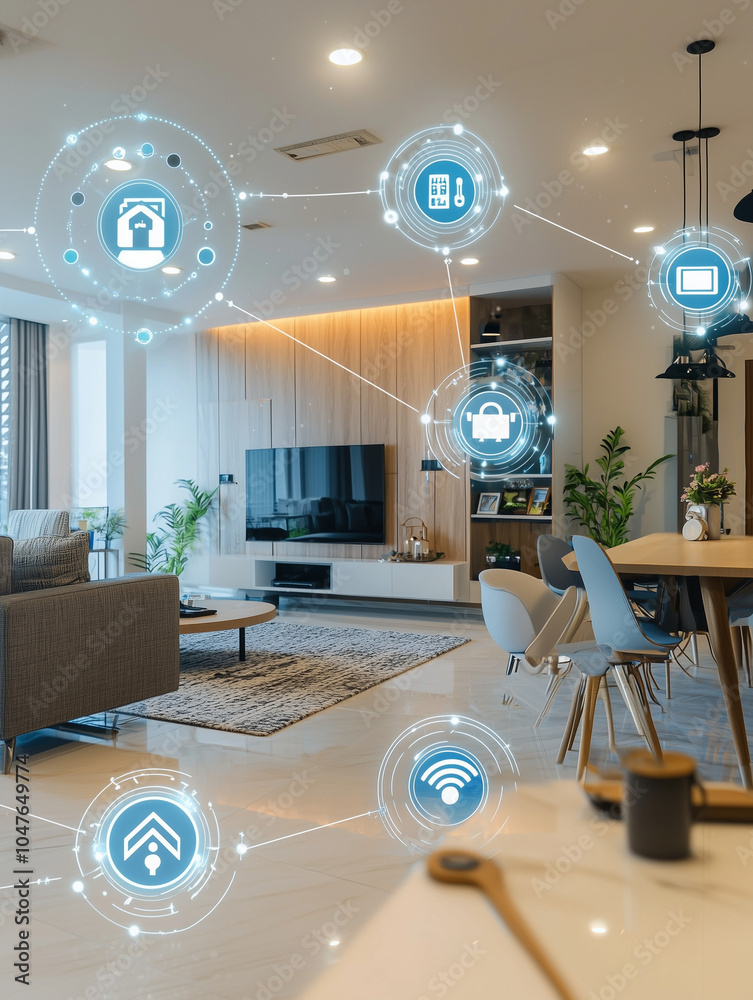 Smart Home Technology Visualization: Holographic Displays & Touch ...