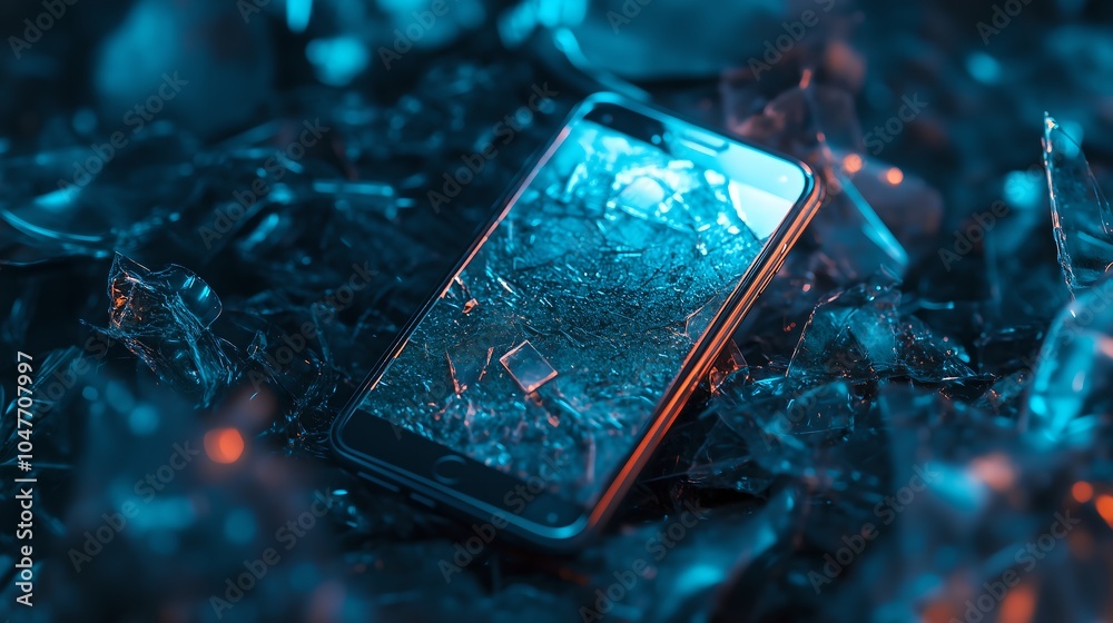 Old smartphones being discarded into a recycling bin, digital detox ...