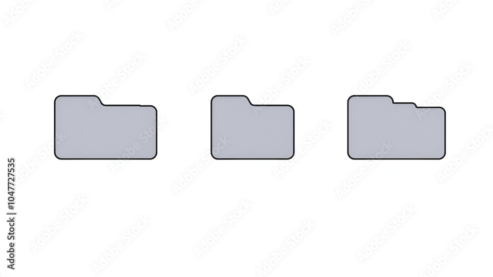 Folder icon vector set. Desktop black and yellow folder icon. Office document folder vector ...