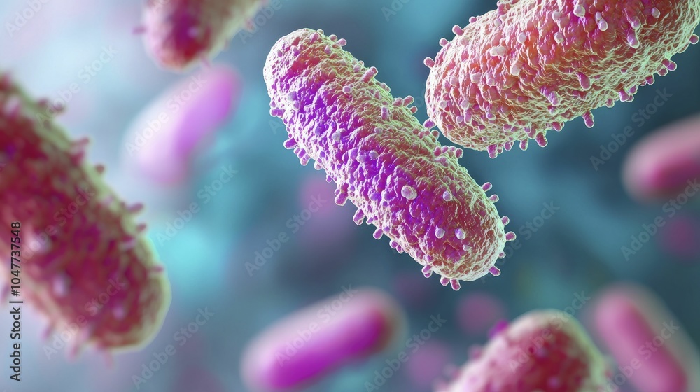 Bifidobacterium cells showcase vibrant colors and intricate shapes ...