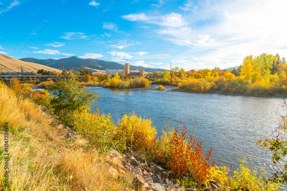 Photo & Art Print View from the Riverfront Trail along the Clark Fork ...