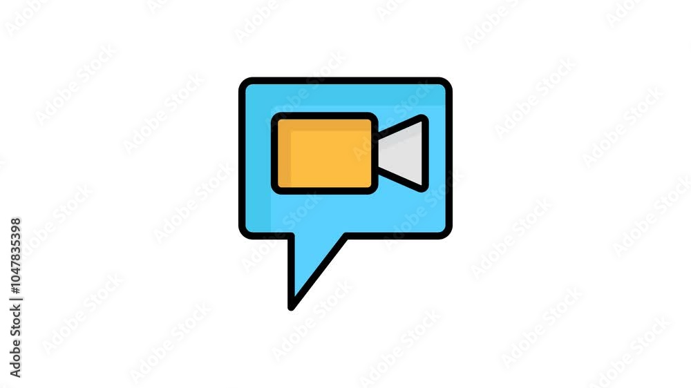 Video call animated icon. suitable for user interface, provide visual ...