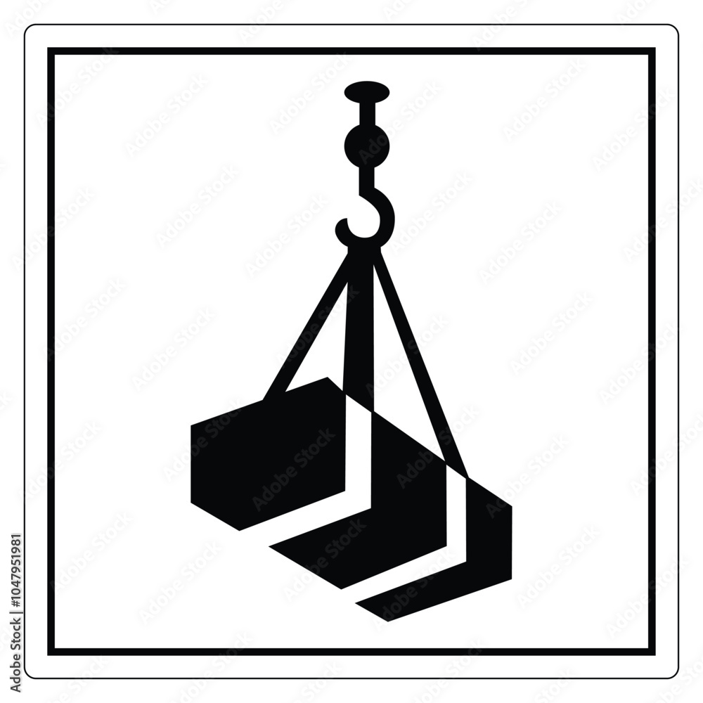 Crane Hook Symbol for Lifting Operations Stock Vector | Adobe Stock
