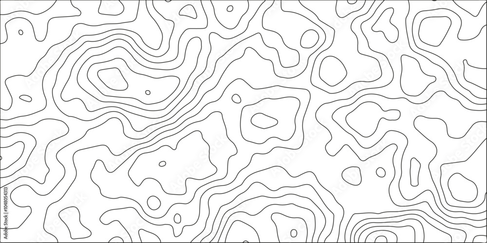 Abstract pattern with lines. Background of the topographic map. White ...