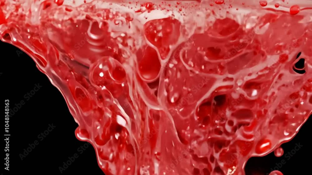 close-up cinematic animation blood spill, blood drip effect, Bleeding ...