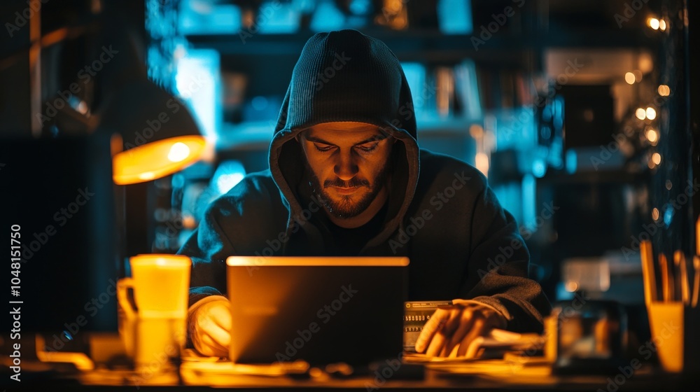 A hacker selling stolen data on the dark web, including credit card ...