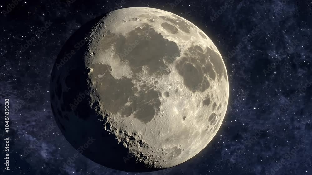 captivating moon life cycle 4K animation phases stunning detail loop ...