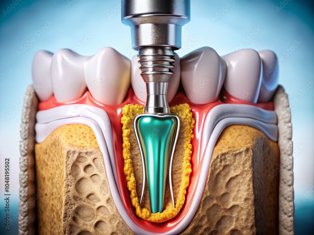 Dental Steel Post Inside Molar Teeth - X-ray View for Endodontic ...