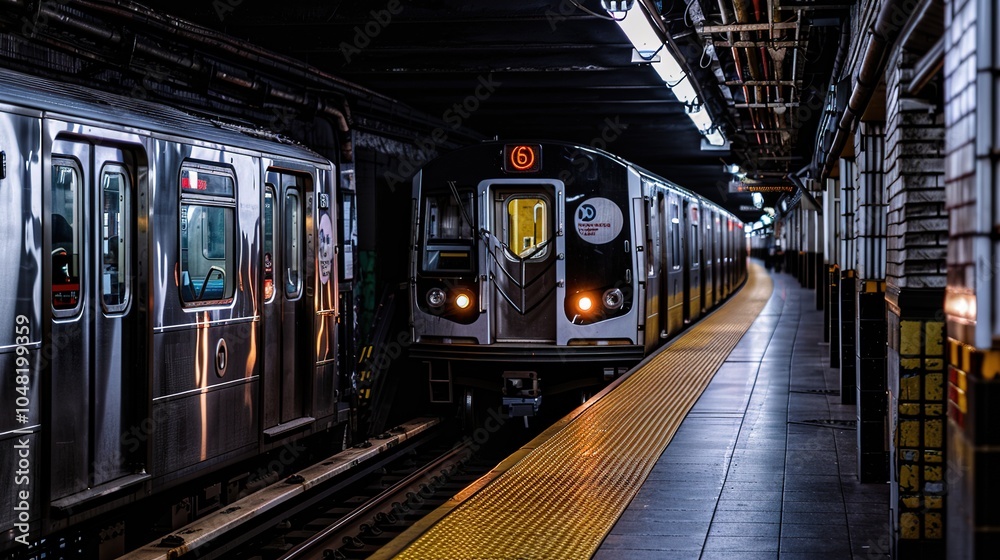 Subway Locomotive - a powerful and dynamic visual. The image showcases ...