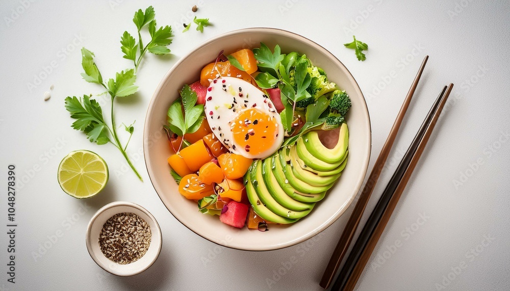 Photo & Art Print bol de comida sana, concepto de comida saludable y ...