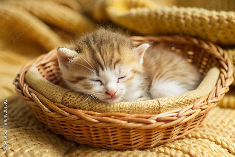 Image of Cute tiny hyper realistic American Bobtail Cat breed running ...