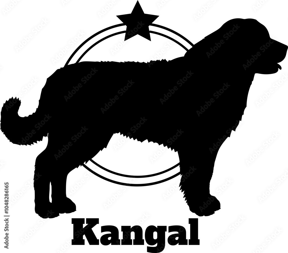 Kangal dog silhouette, dog, dog breeds, logo, vector, silhouette, logo ...