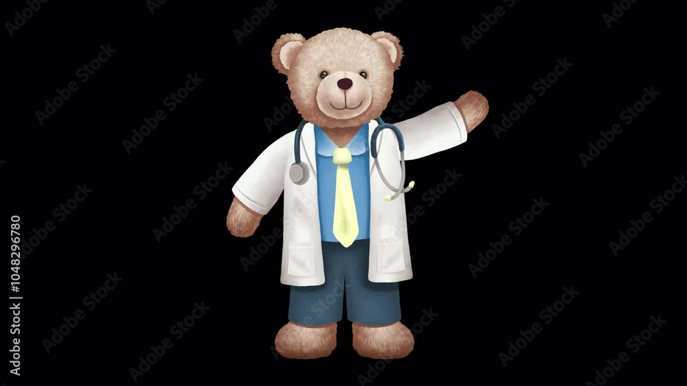 Teddy Bear Doctor Animation Explaining with Hand Gestures | Cute ...