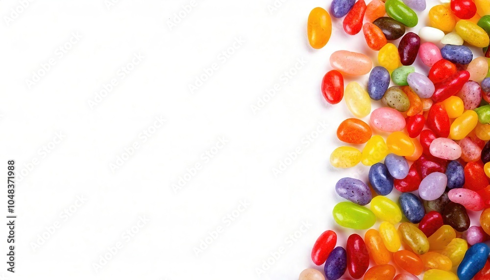 Jelly beans are small bean shaped sugar candies with soft candy shells ...
