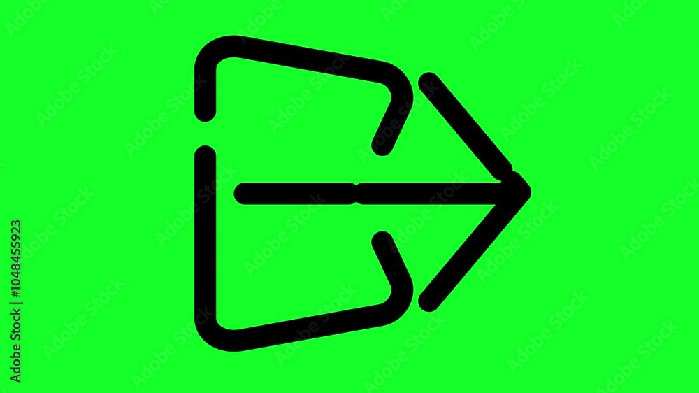 Animated Logout Icon with Green Screen Background for Session ...