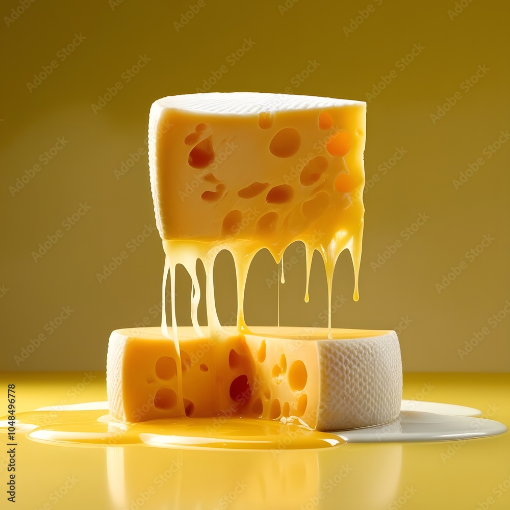 A Sequence Showing The Cheese Slice Transforming From Solid To Melted ...